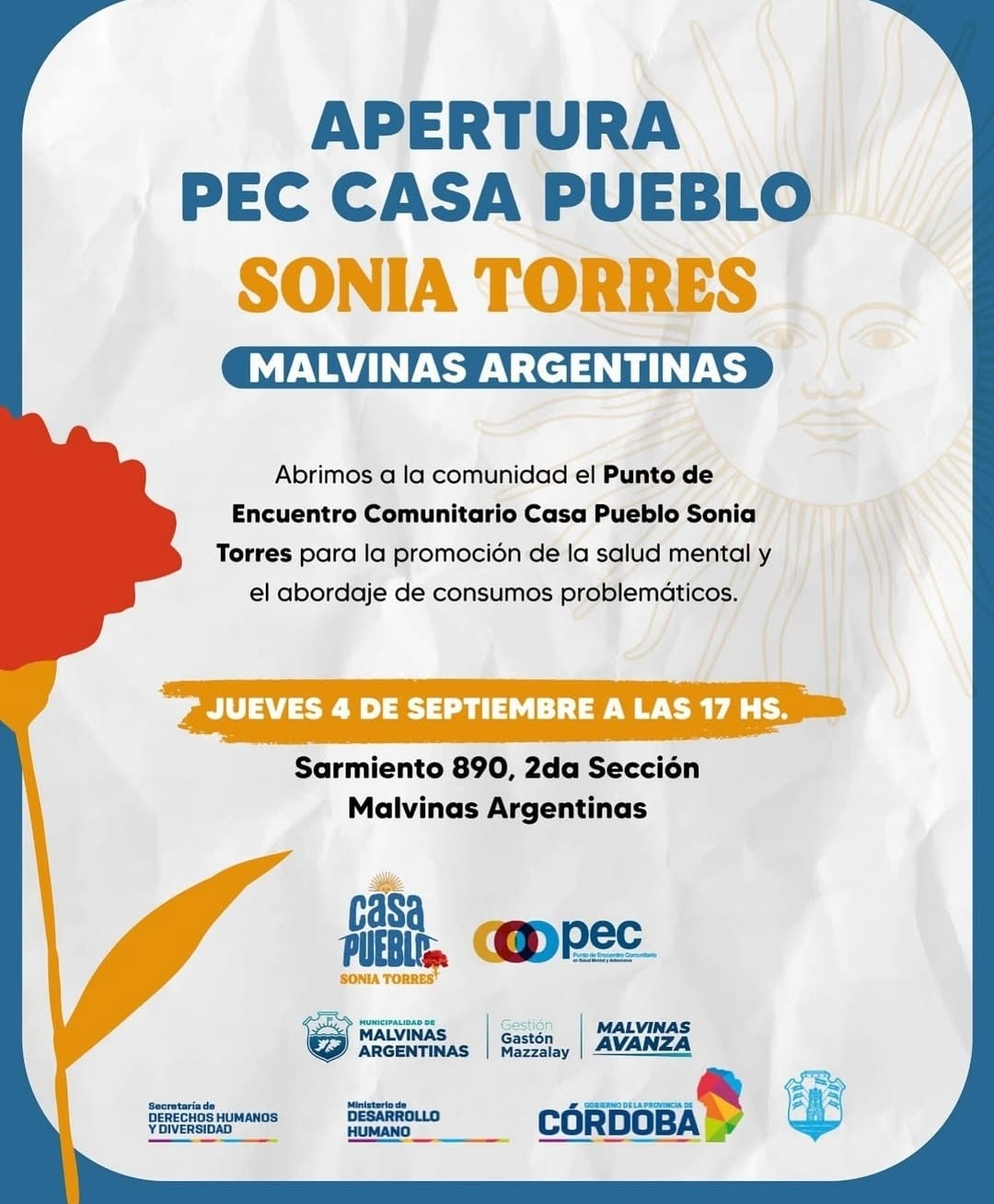 Malvinas Argentinas inaugura el PEC “Casa Pueblo Sonia Torres” - Hora ...